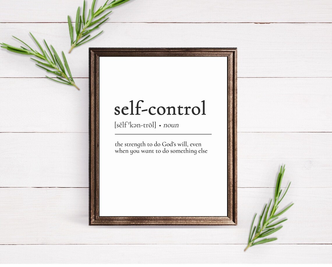 Self-control Definition 8x10 5x7 Digital Print Fruit of the - Etsy