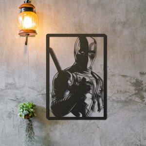 Deadpool Metal Wall Art, Deadpool Poster, Deadpool Metal Sign, Wade ...