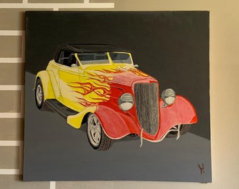 Hot Rod Painting - Etsy