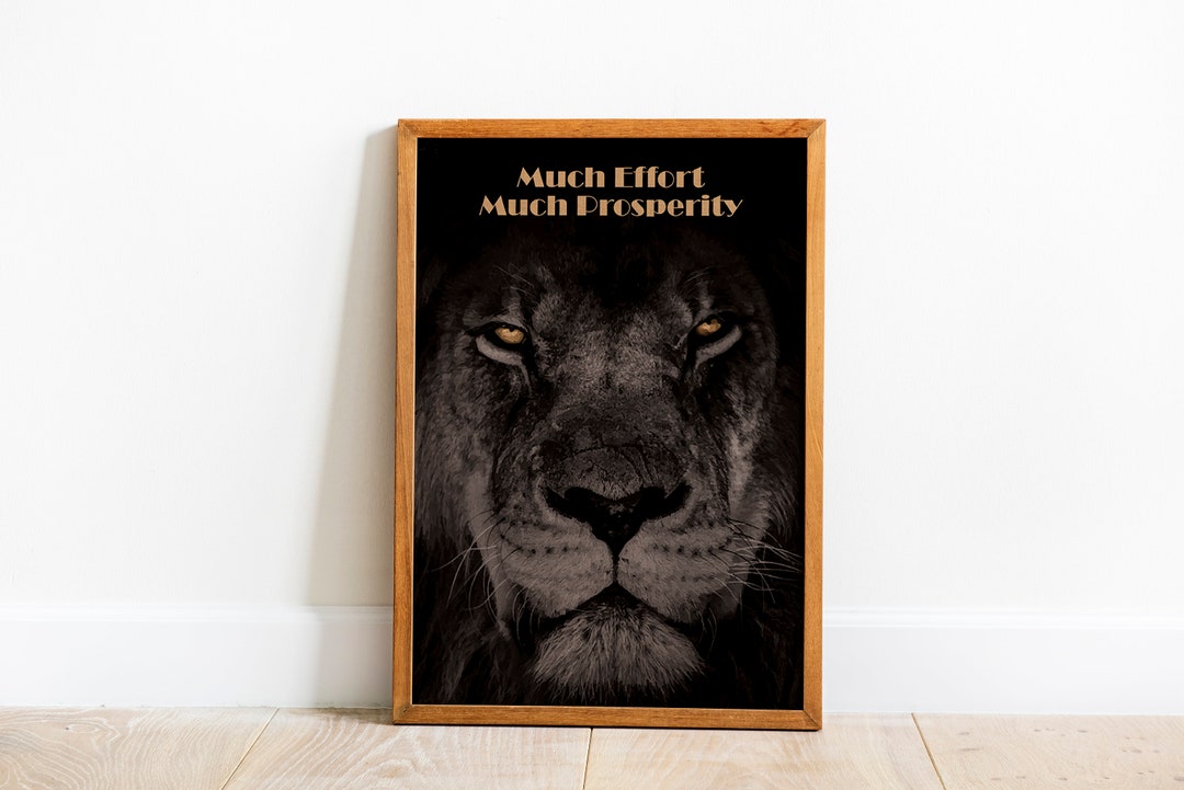 Lion Success Art Success Quotes Motivational Quotes Office - Etsy