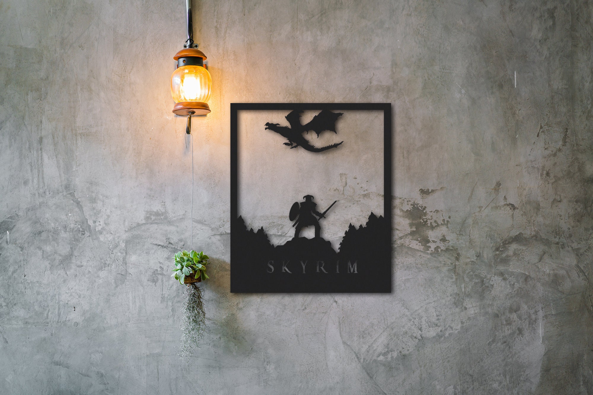 Skyrim Elder Scrolls Metal Wall Art, Skyrim Dovahkiin Metal Sign ...