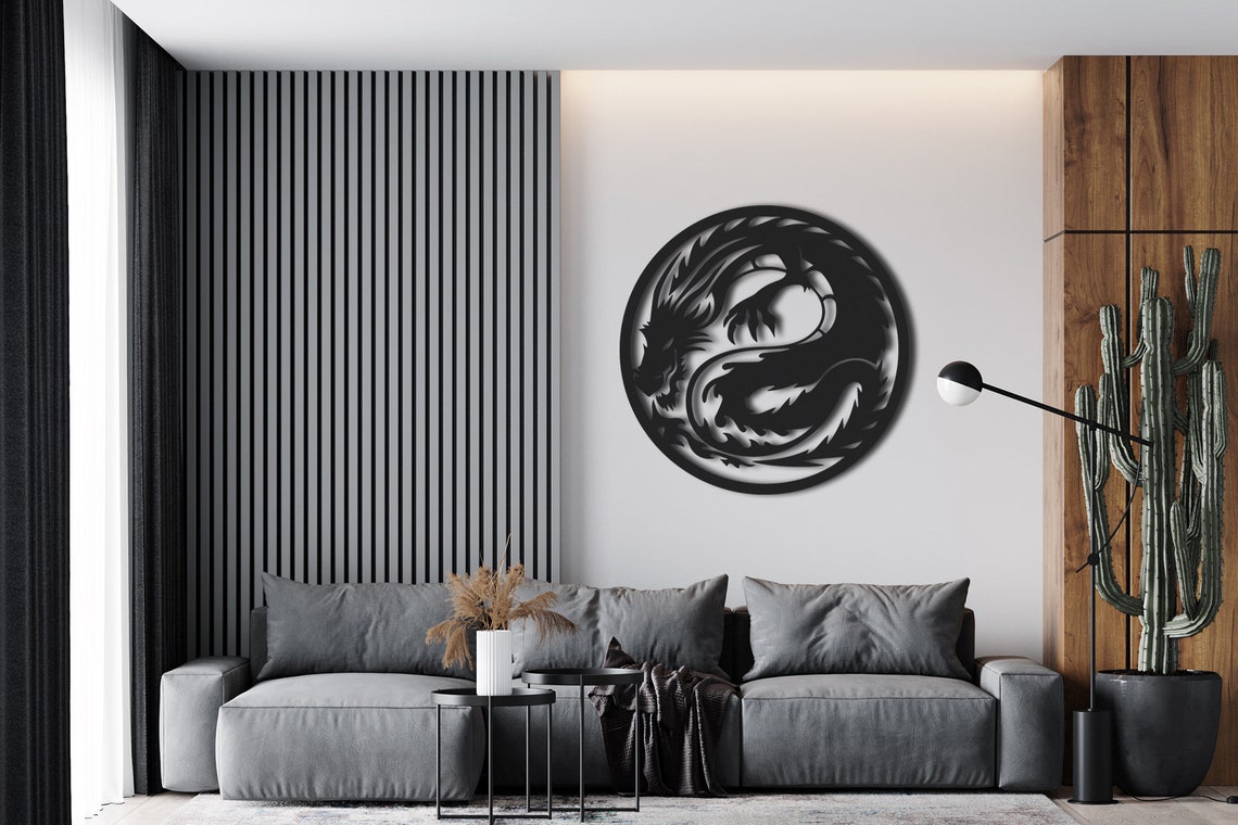 Black Dragon Metal Wall Art Dragon Posters Dragon Gifts - Etsy