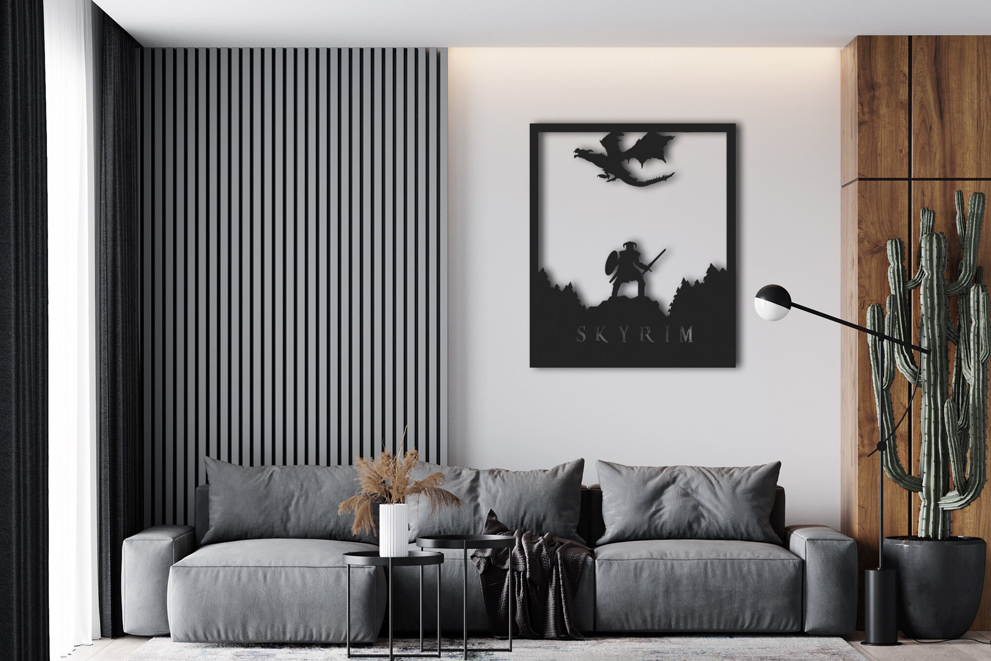 Skyrim Elder Scrolls Metal Wall Art, Skyrim Dovahkiin Metal Sign ...