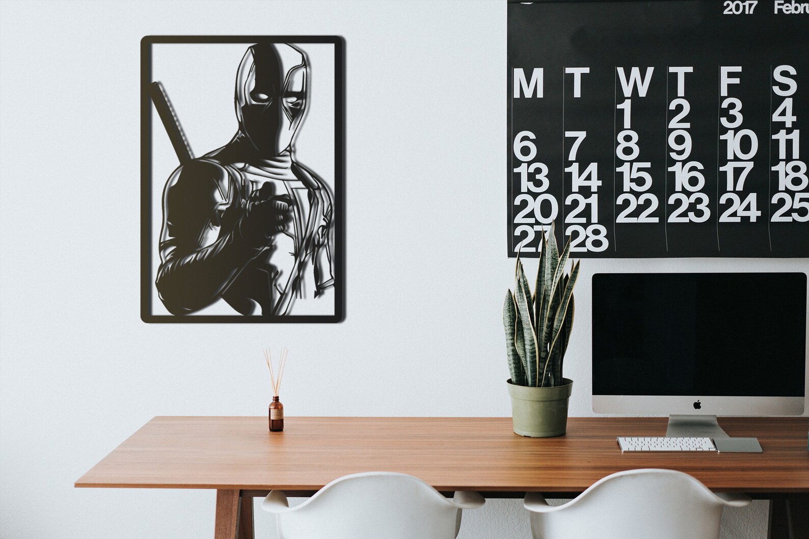 Deadpool Metal Wall Art, Deadpool Poster, Deadpool Metal Sign, Wade ...