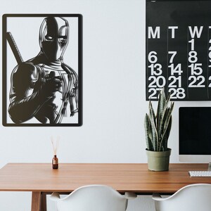 Deadpool Metal Wall Art, Deadpool Poster, Deadpool Metal Sign, Wade ...