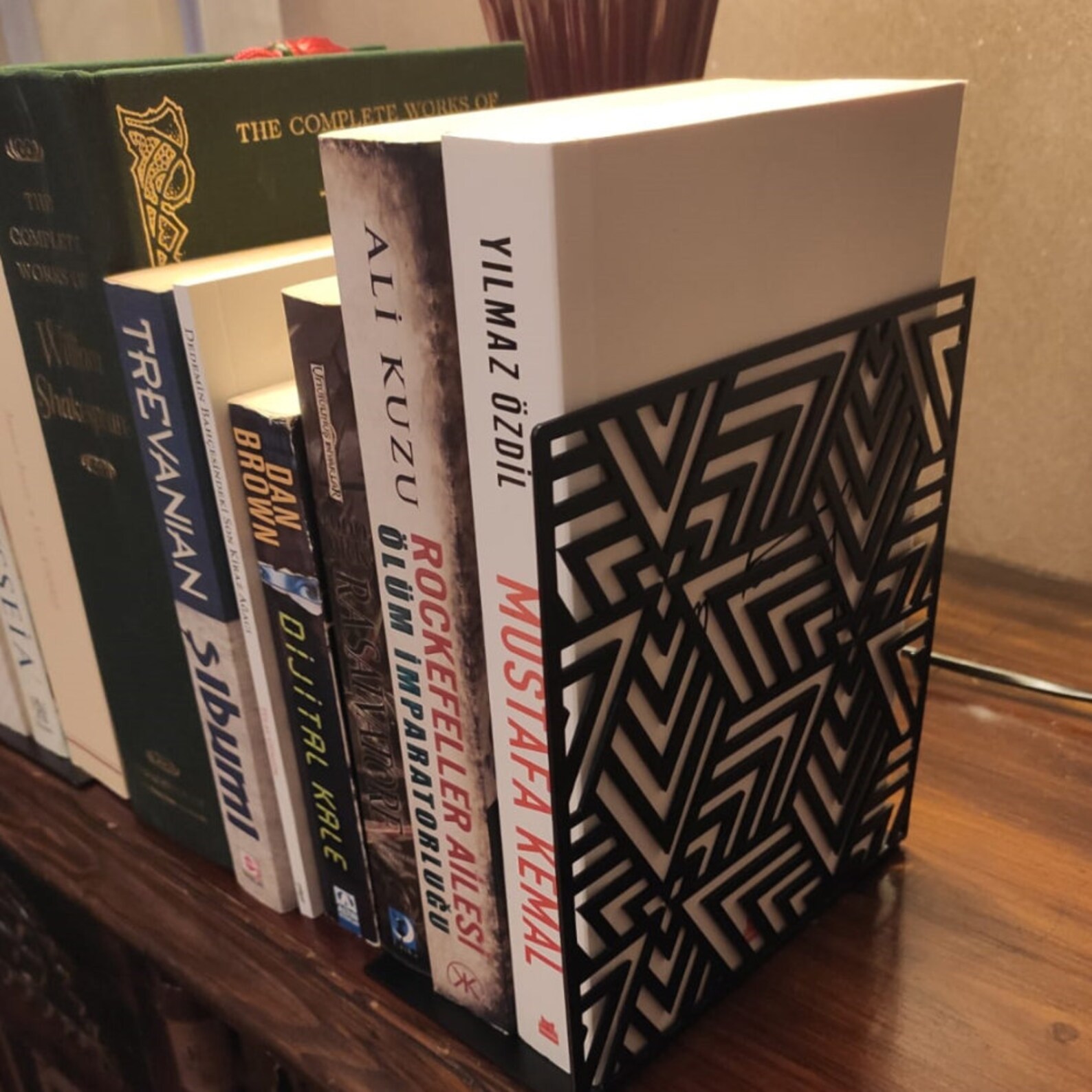 Unique Geometric Book Ends. Heavy Duty Black Metal Bookends - Etsy