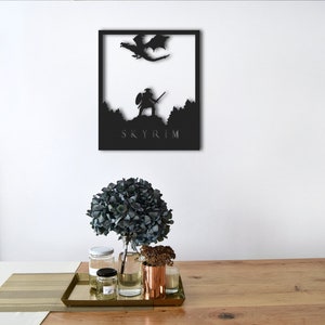 Skyrim Elder Scrolls Metal Wall Art, Skyrim Dovahkiin Metal Sign ...