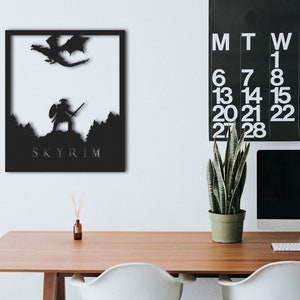 Skyrim Elder Scrolls Metal Wall Art, Skyrim Dovahkiin Metal Sign ...