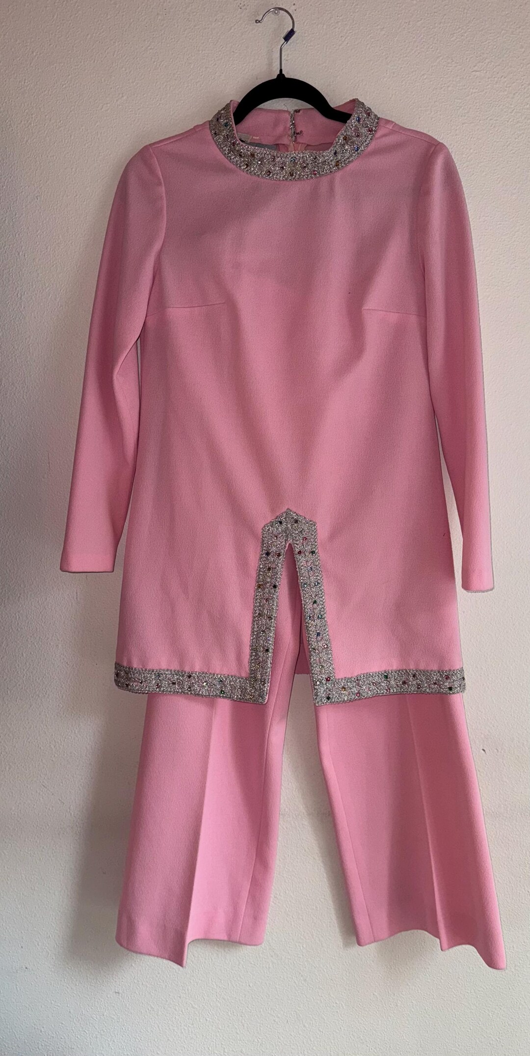 Vintage Pink Eve Le Coq Two Piece Suit - Etsy