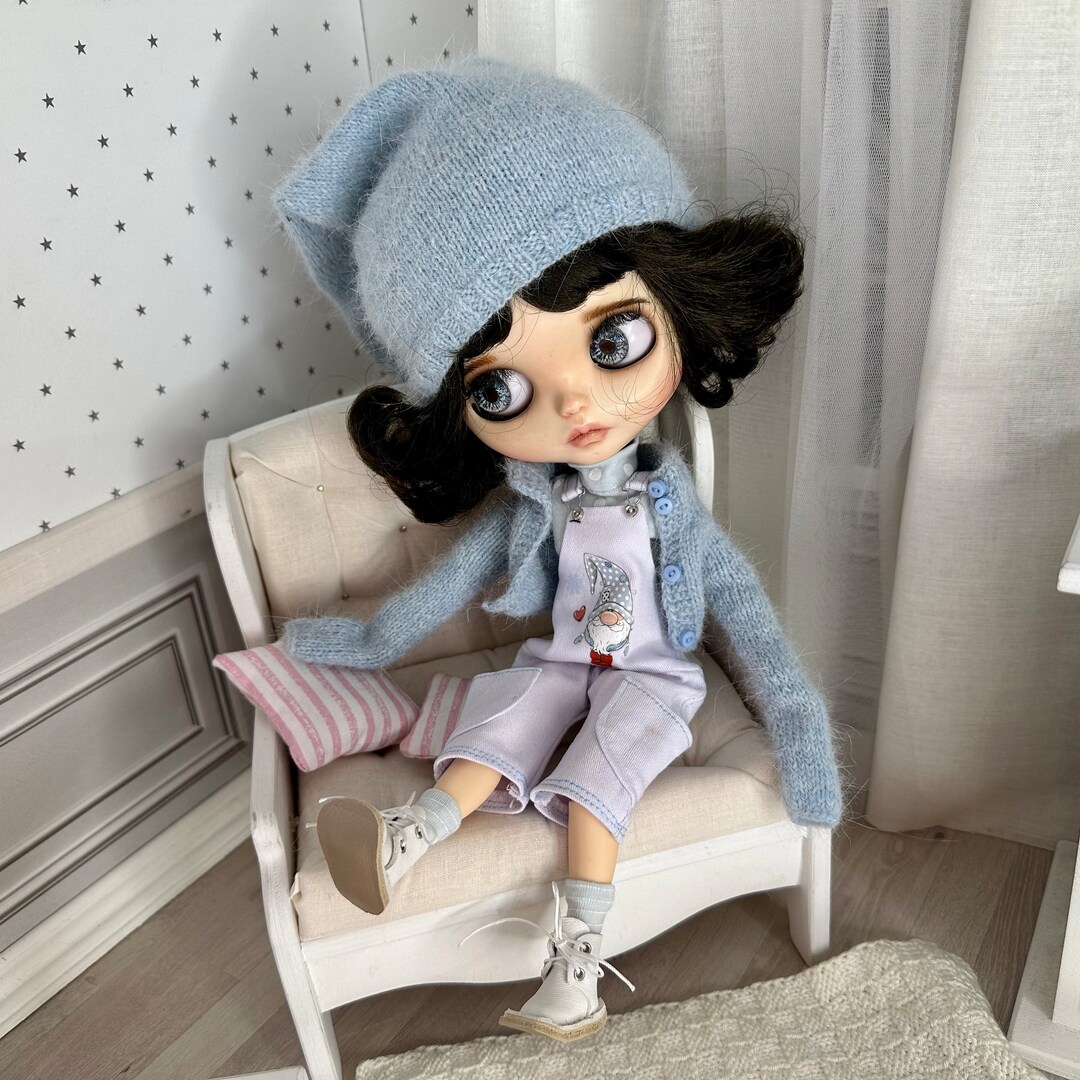Light Blue Outfit "christmas Dwarf" for Blythe Doll. OOAK Outfit for ...