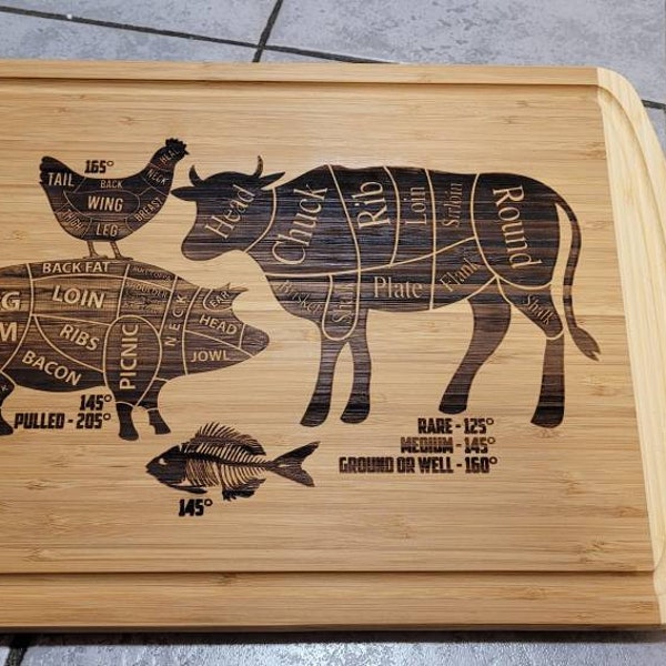 Laser Meat Cutting Board - Etsy