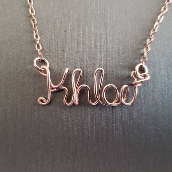 Wire Name Necklace - Etsy