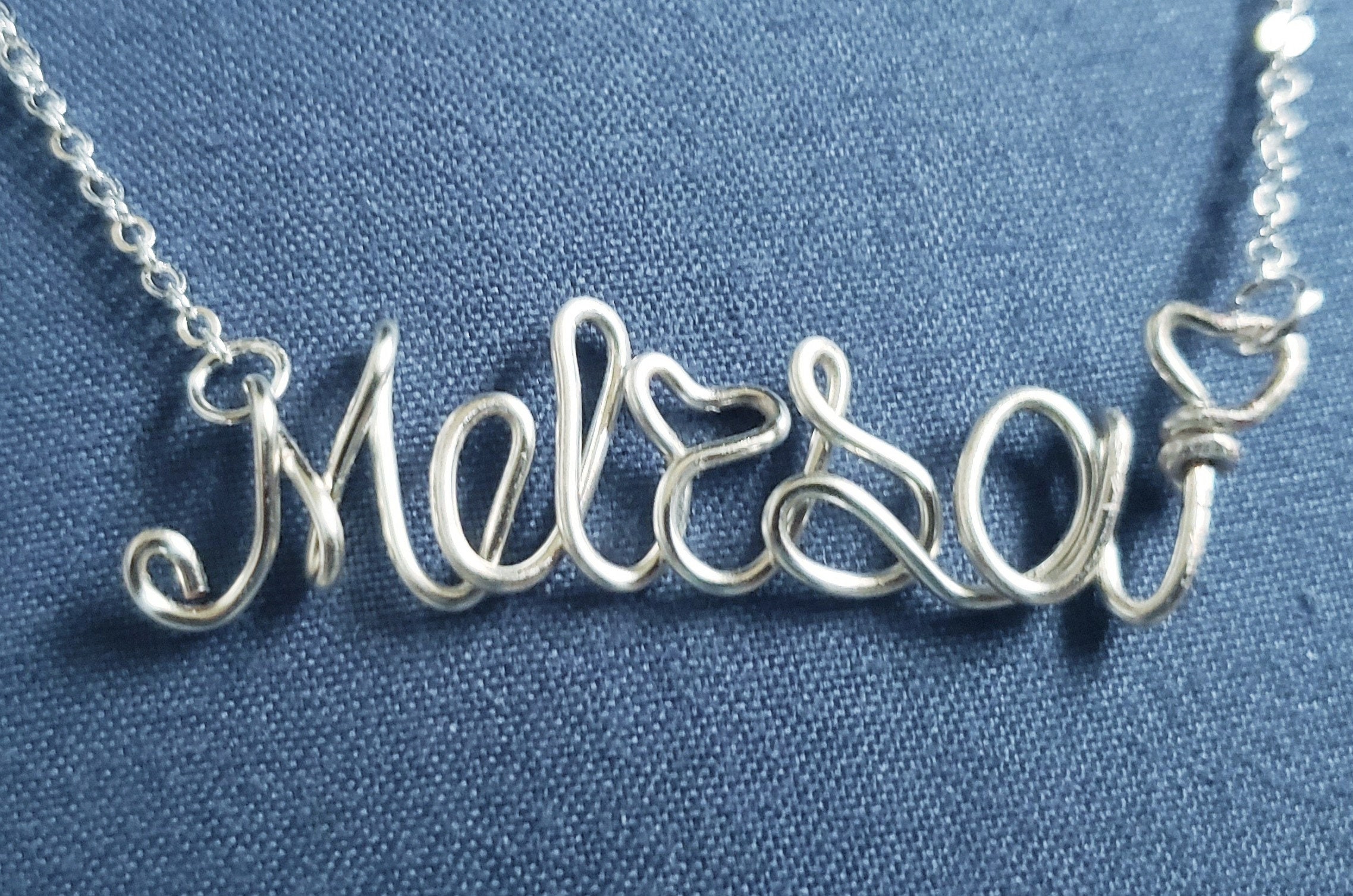 Cursive Name Necklace Personalized Name Necklace Wire Name - Etsy