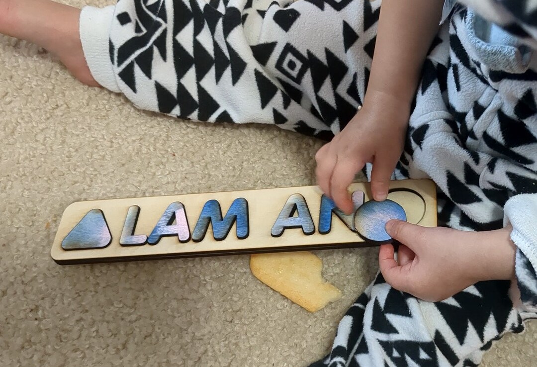 Wooden Name Puzzle, Toddler Toys, Baby Boy Girl Gifts, Gift for Kids ...