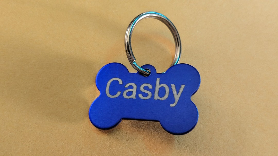 Dog Name Tag Engraved Dog Tag Bone Dog Tag Pet Name Tag