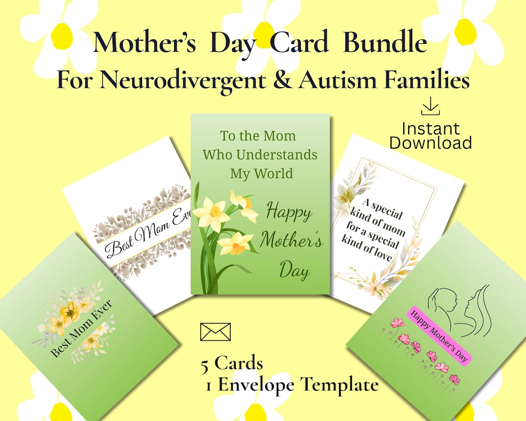 Printable Mother’s Day Card for Neurodivergent Mom | Autism Mom Card ...