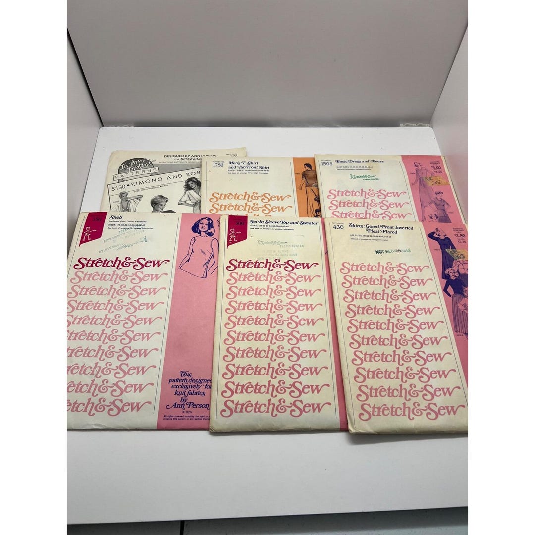 Stretch & Sew, Ann Person, 1970's, Cut , Lot of 6 Patterns - Etsy