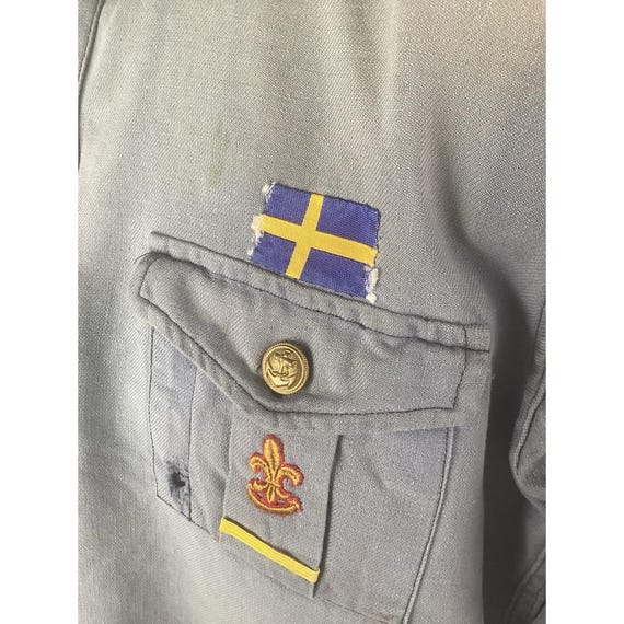 Vintage Swedish Scout Uniform, Rare Badges Size 40 Pa… - Gem