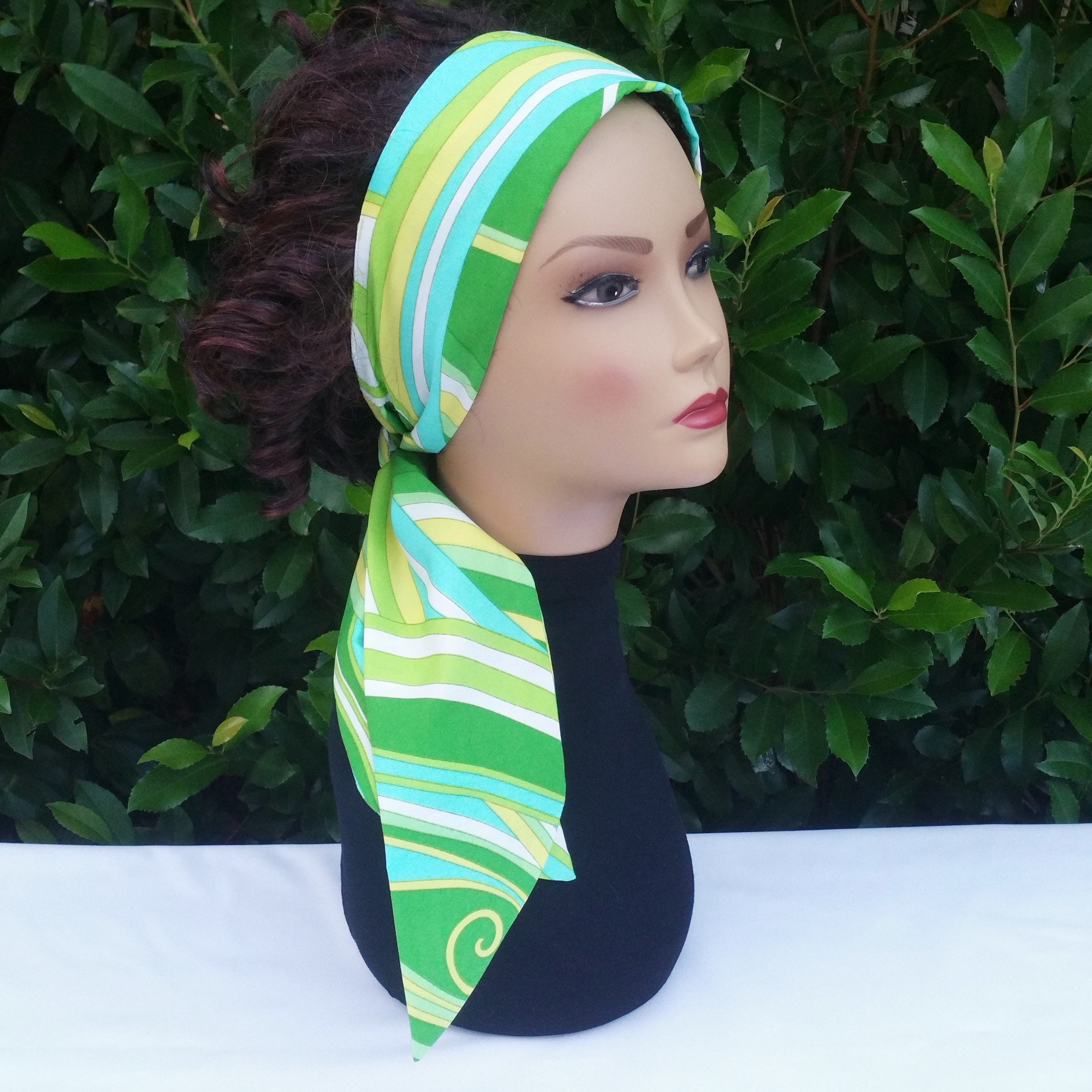 Long hair scarf headband for women Floral Pre tied Ribbon - Etsy Polska
