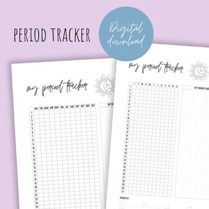 Period Tracker Printable Menstrual Cycle Planner Period Tracking ...