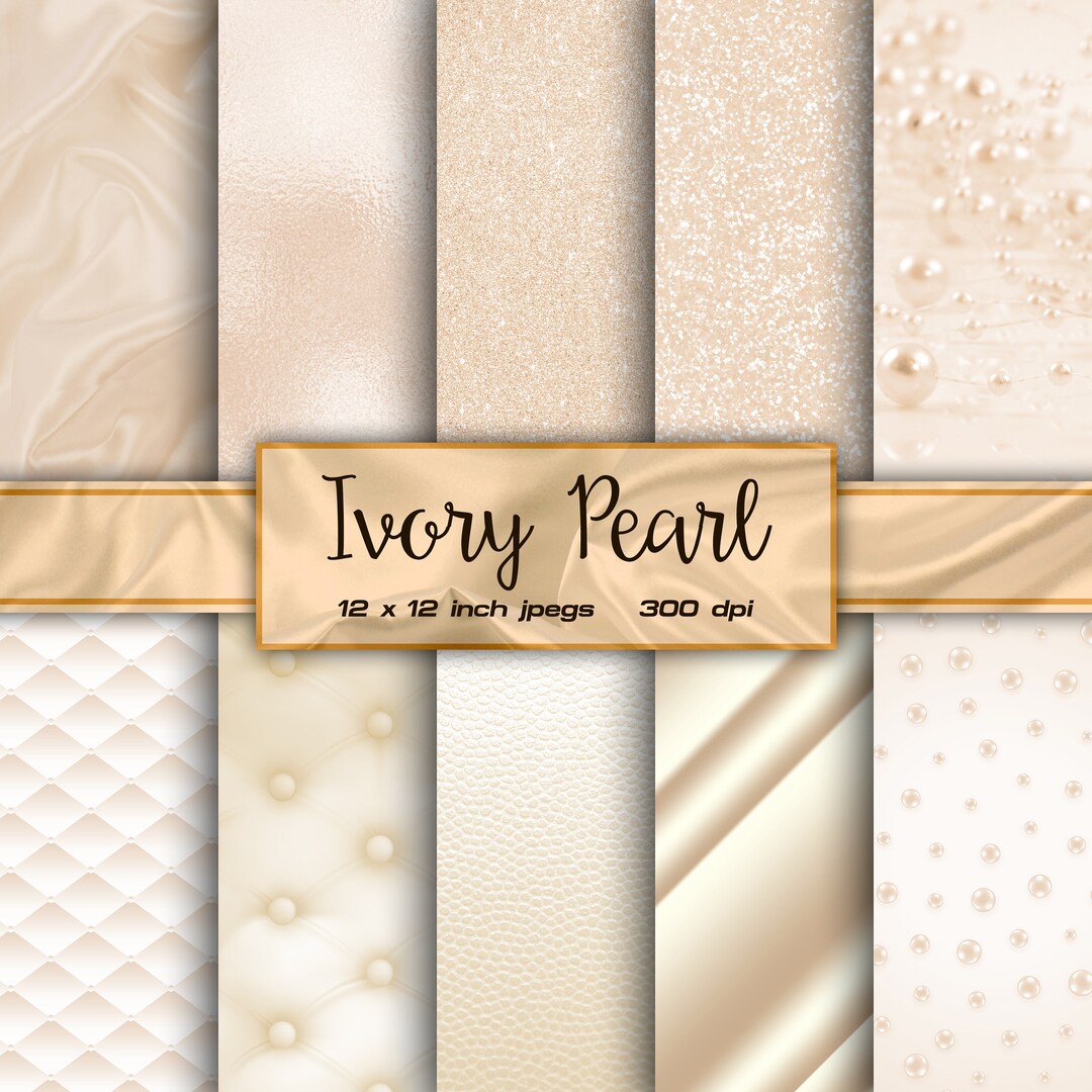Ivory Pearl Satin Digital Paper Wedding Engagement Digital Paper Fabric ...