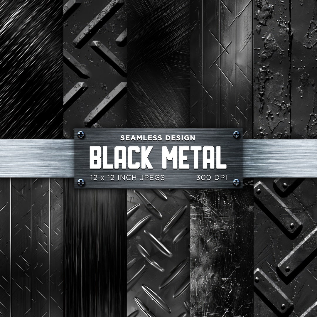Black Metal Seamless Digital Paper Brushed Brass Grey Digital Paper ...