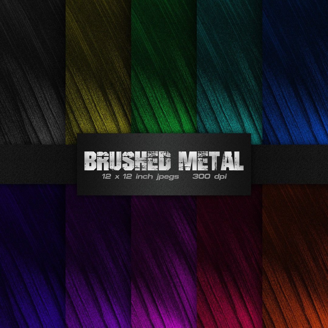 Brushed Metal Digital Paper Brushed Metal Brass Digital Paper Metallic ...