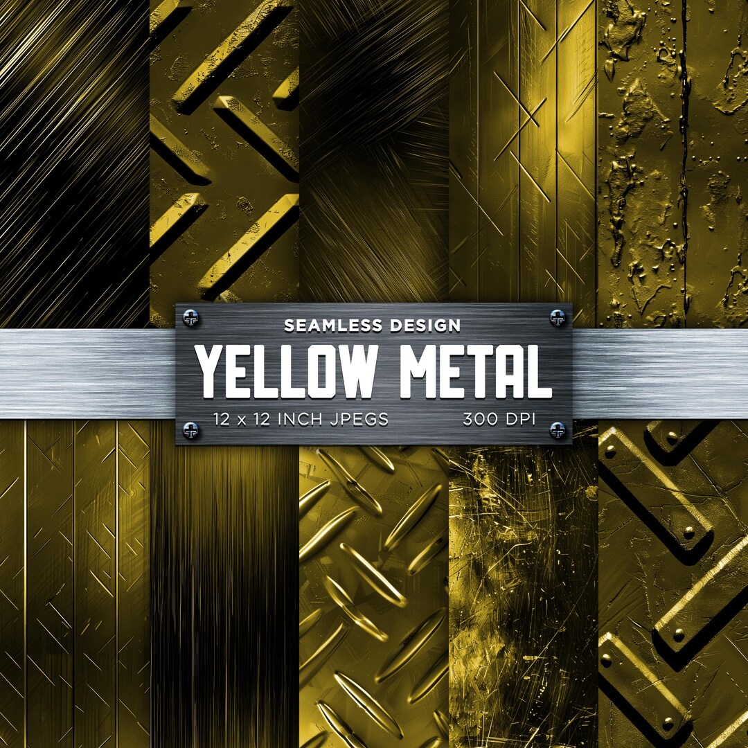 Yellow Metal Seamless Digital Paper Brushed Metal Brass Digital Paper ...
