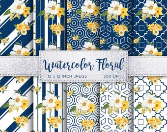 Digital Paper Navy Background Clip Art - Etsy