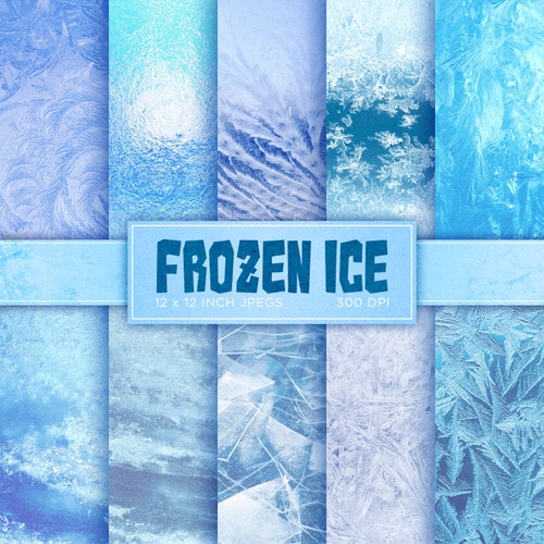 Frozen Ice Digital Paper Icey Snow Icicle Digital Paper Frost - Etsy