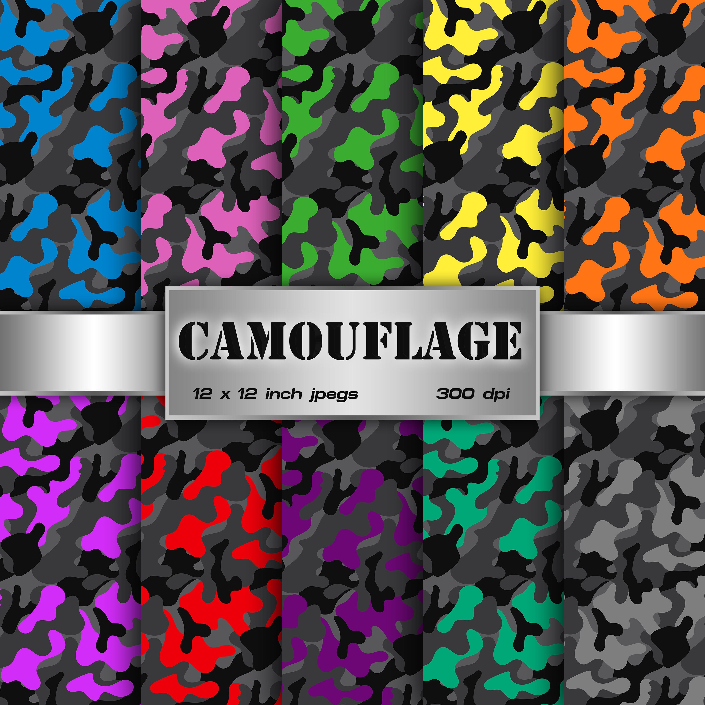Camouflage Digital Paper Camo Print Military Digital Paper Army ...