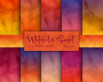 ORANGE Watercolor Letters Numbers Instant Digital Download - Etsy