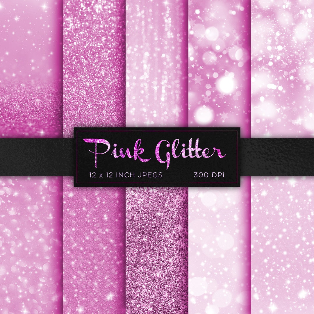Pink Glitter Digital Paper Metallic Digital Paper Purple Sparkle ...