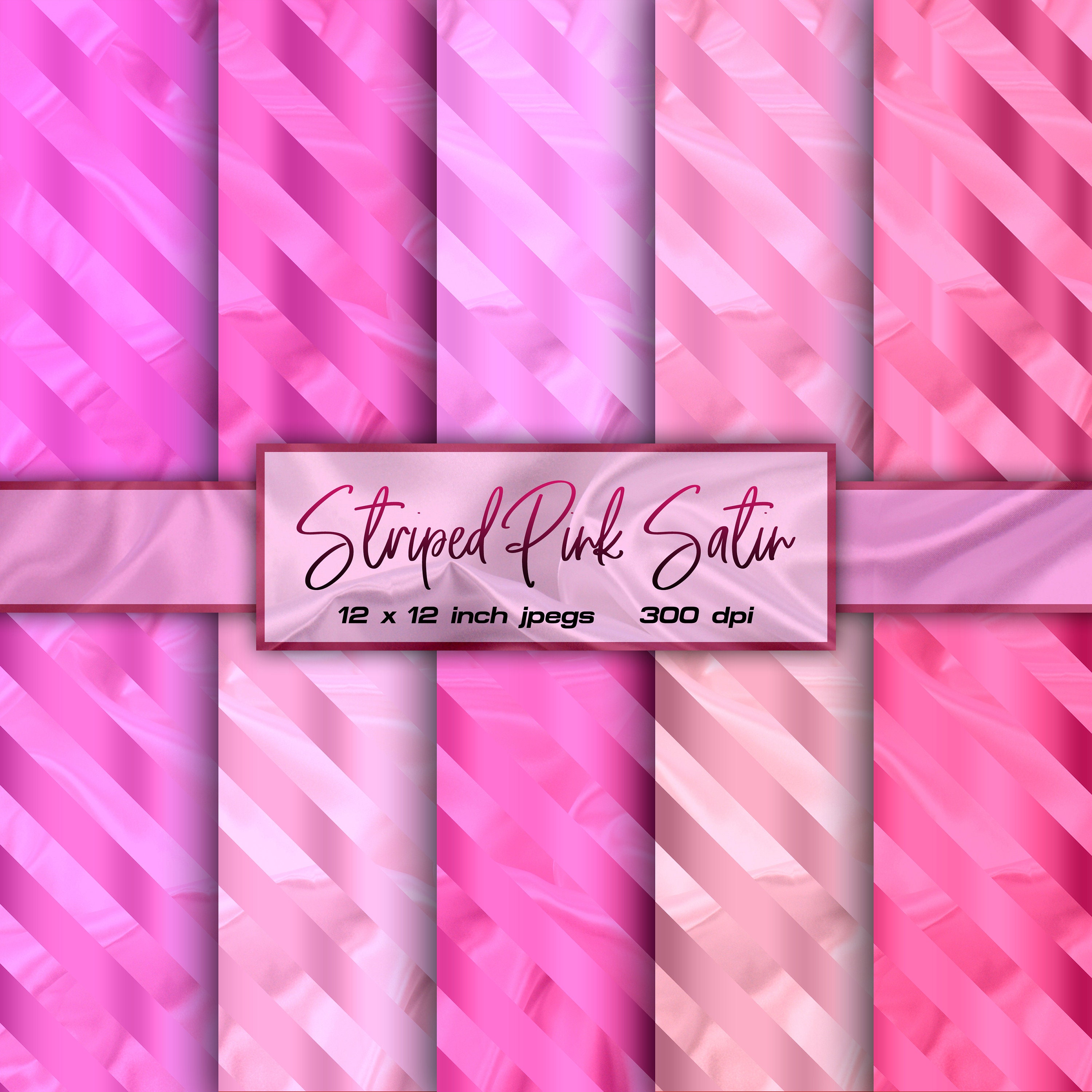 Striped Pink Satin Digital Paper Silk Digital Paper Fabric - Etsy