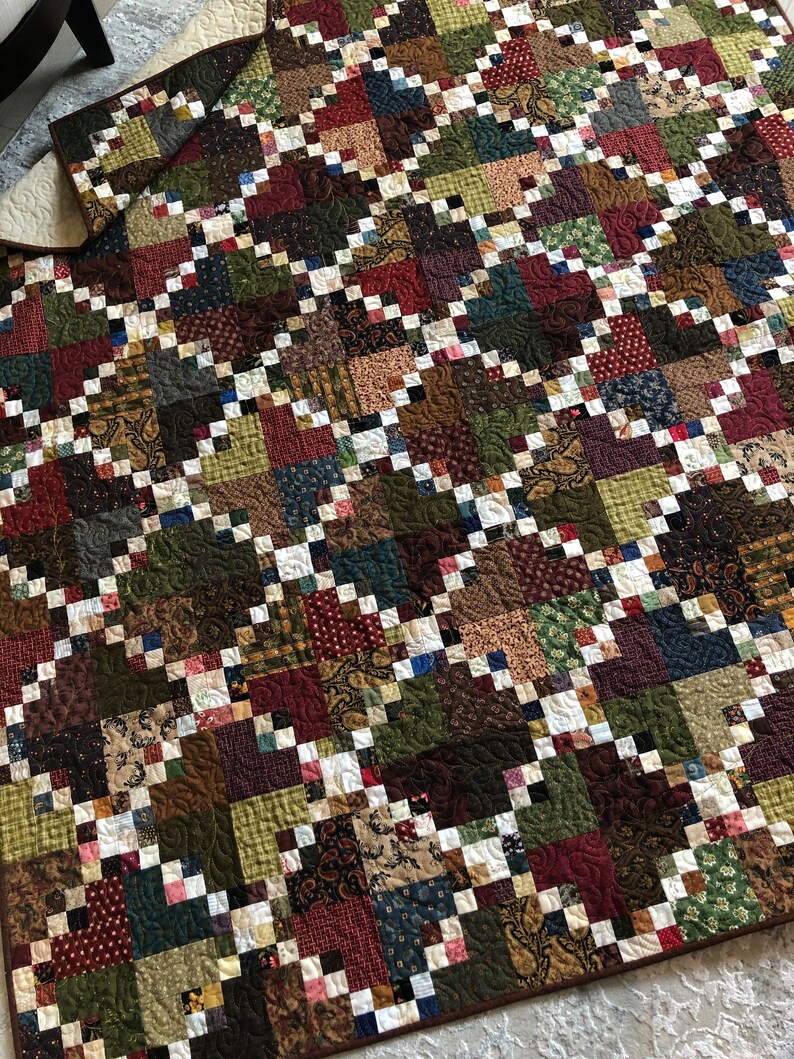 Handmade Quilt Scrappy Patchwork - Etsy