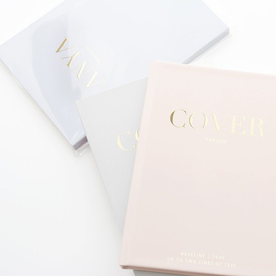 Custom Brand Notebooks, Personalized in Embossed Mirrored Gold Foil ...