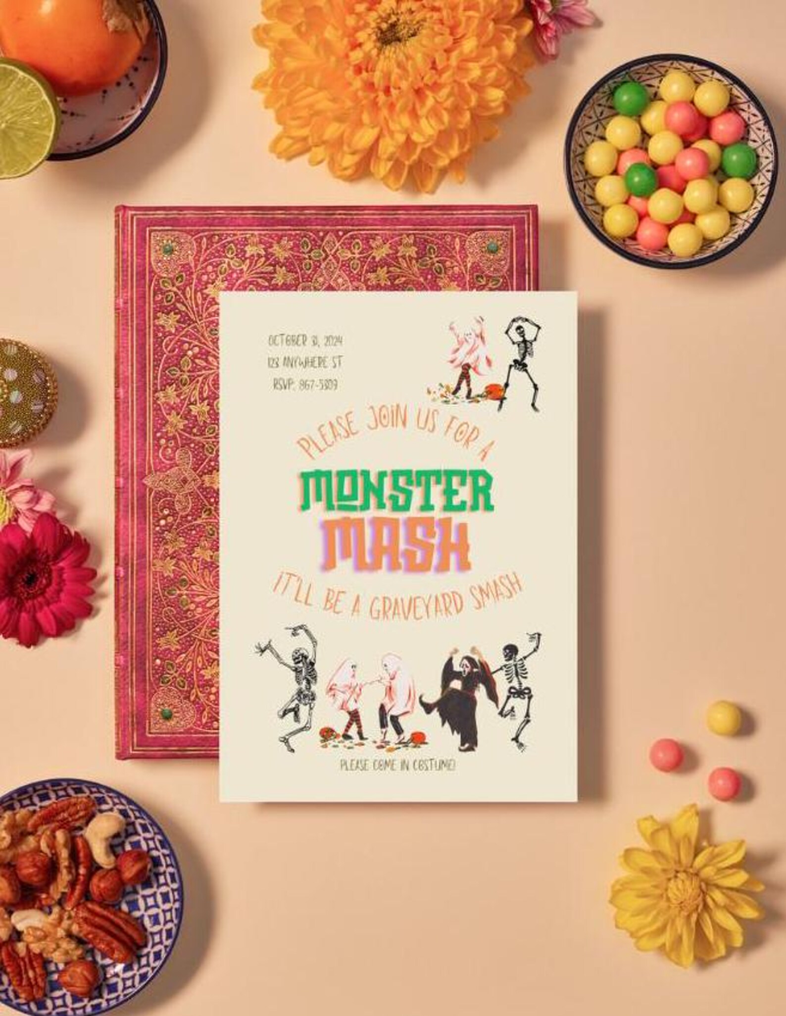 Monster Mash Halloween Party Invitation | Halloween Costume Party ...