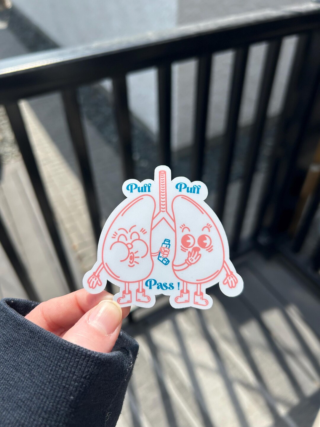 Puff Puff Pass Lung Sticker | Respiratory Sticker | Medical Sticker ...