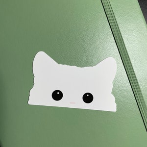 Peeking Cat Sticker - Etsy
