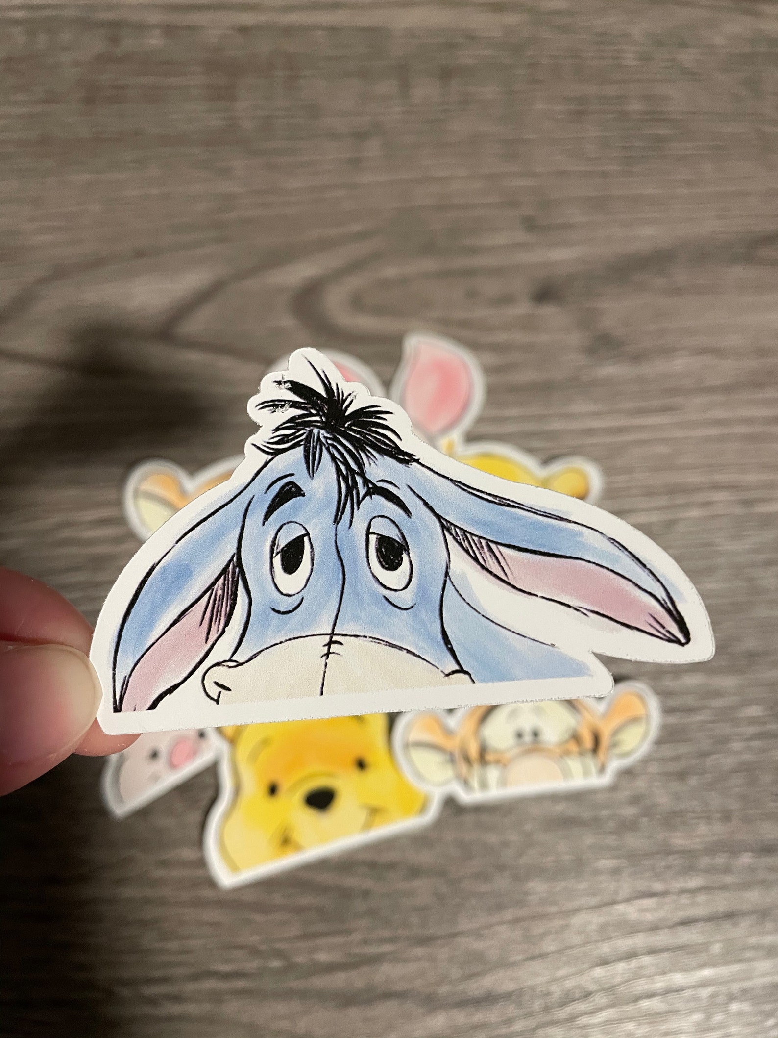 Peeking Winnie the Pooh Stickers Hundred Acre Woods Disney | Etsy