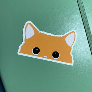 Peeking Cat Sticker - Etsy