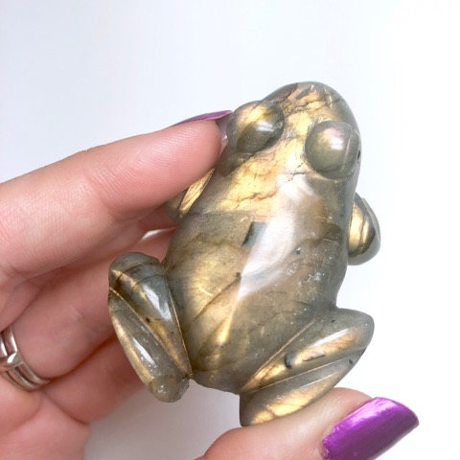 Prince Charming Hand Carved Golden Shine Labradorite Frog - Etsy