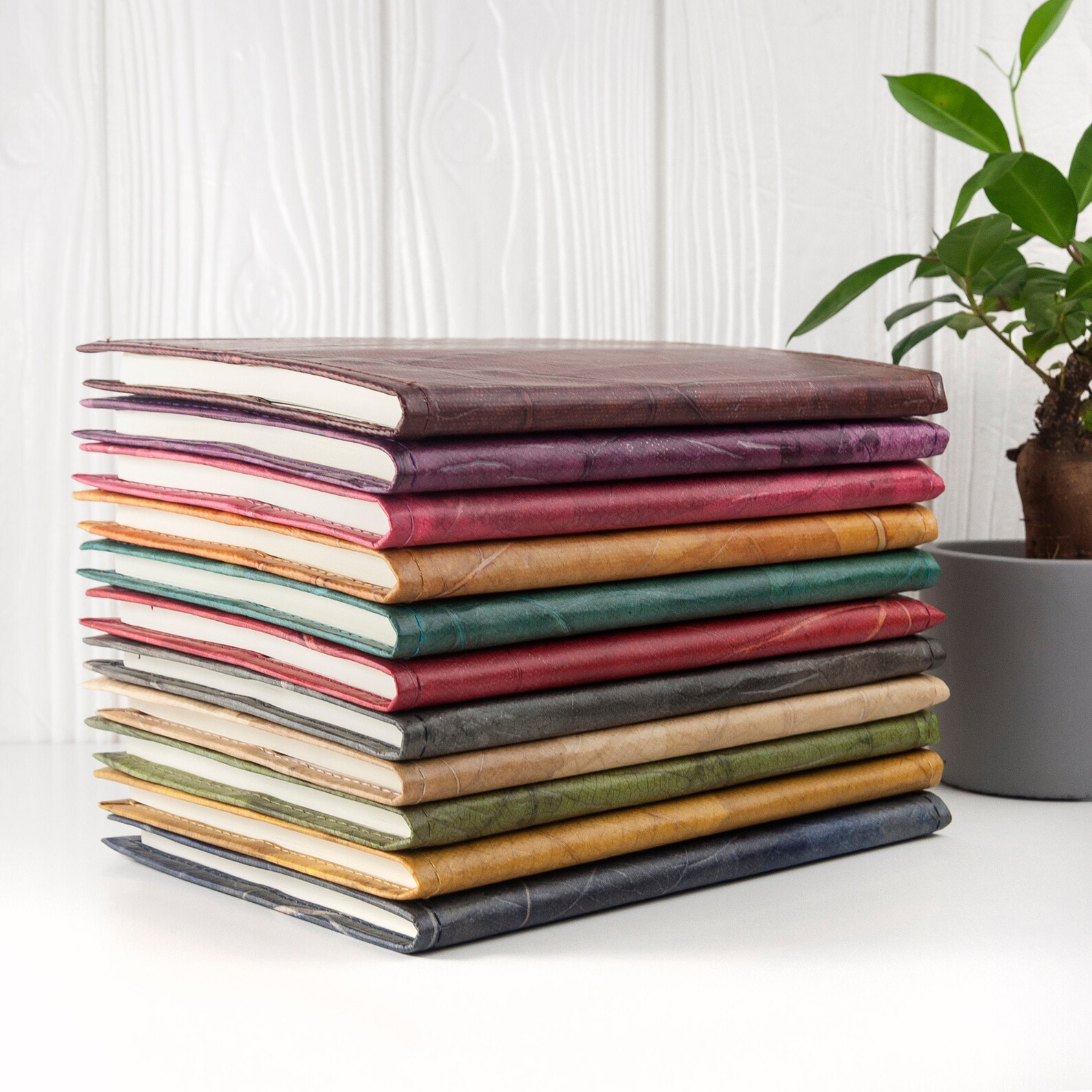 Natural Leaf A6 Journal Made From Real Leaves Cruelty | Etsy