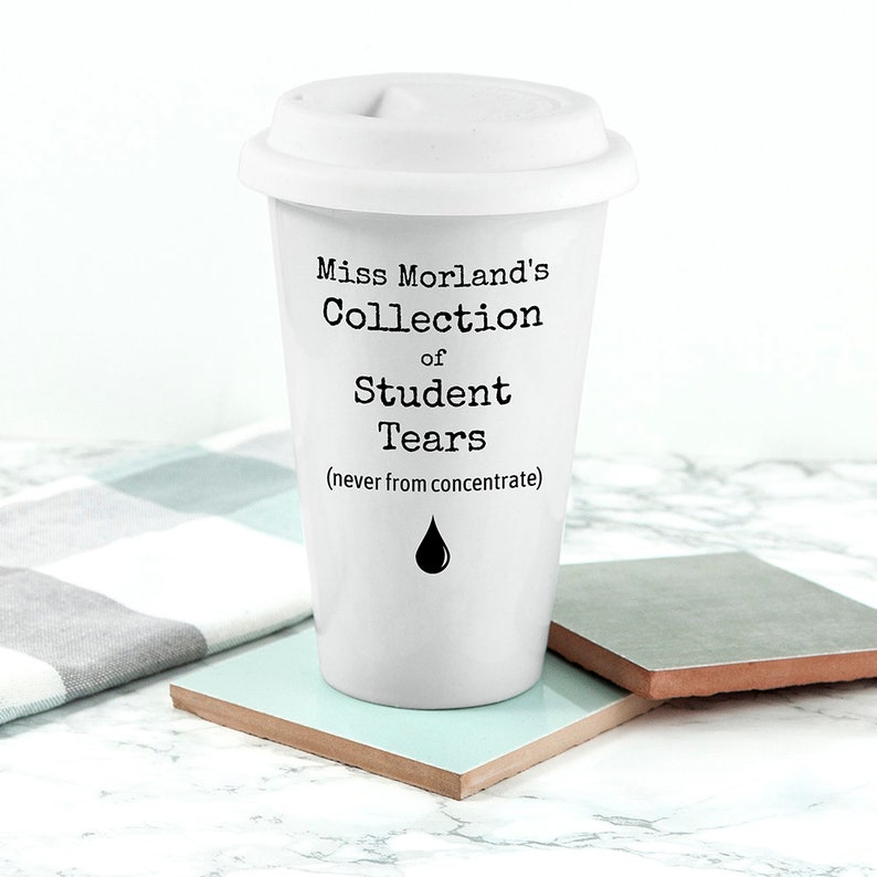 Personalised Student Tears Travel Mug Bespoke Eco Friendly - Etsy