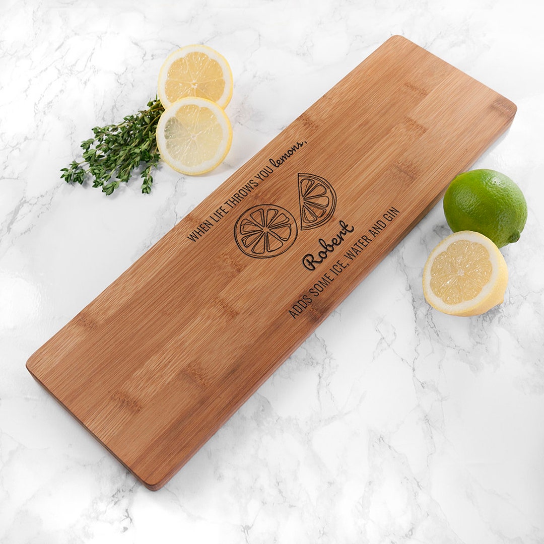 Personalised G&T DIY Serving Board, Gin and Tonic, Drinks Board ...