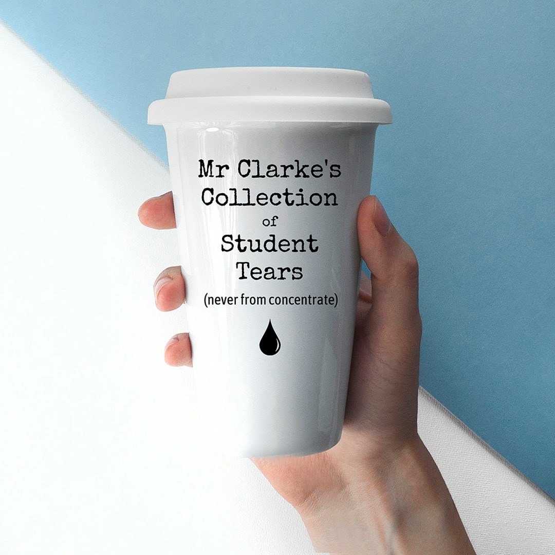 Personalised Student Tears Travel Mug Bespoke Eco Friendly - Etsy