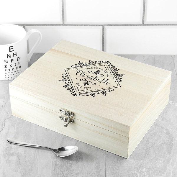 Wooden Tea Box - Etsy
