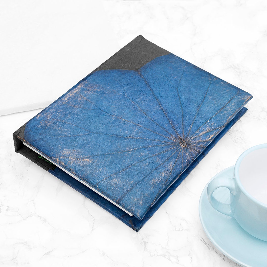 A5 Lotus Notebook Blue - Etsy UK