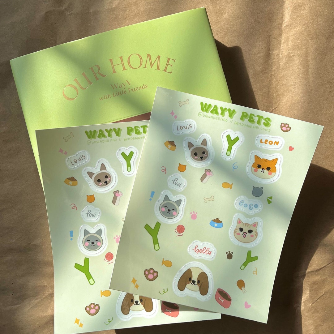 Wayv Pets Sticker Sheet Our Home: Wayv With Little Friends Wayv Fan Art ...
