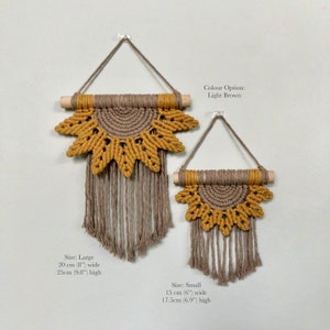 Macrame Wall Hanging SUNFLOWER MINI Mini Macrame Woven - Etsy Canada